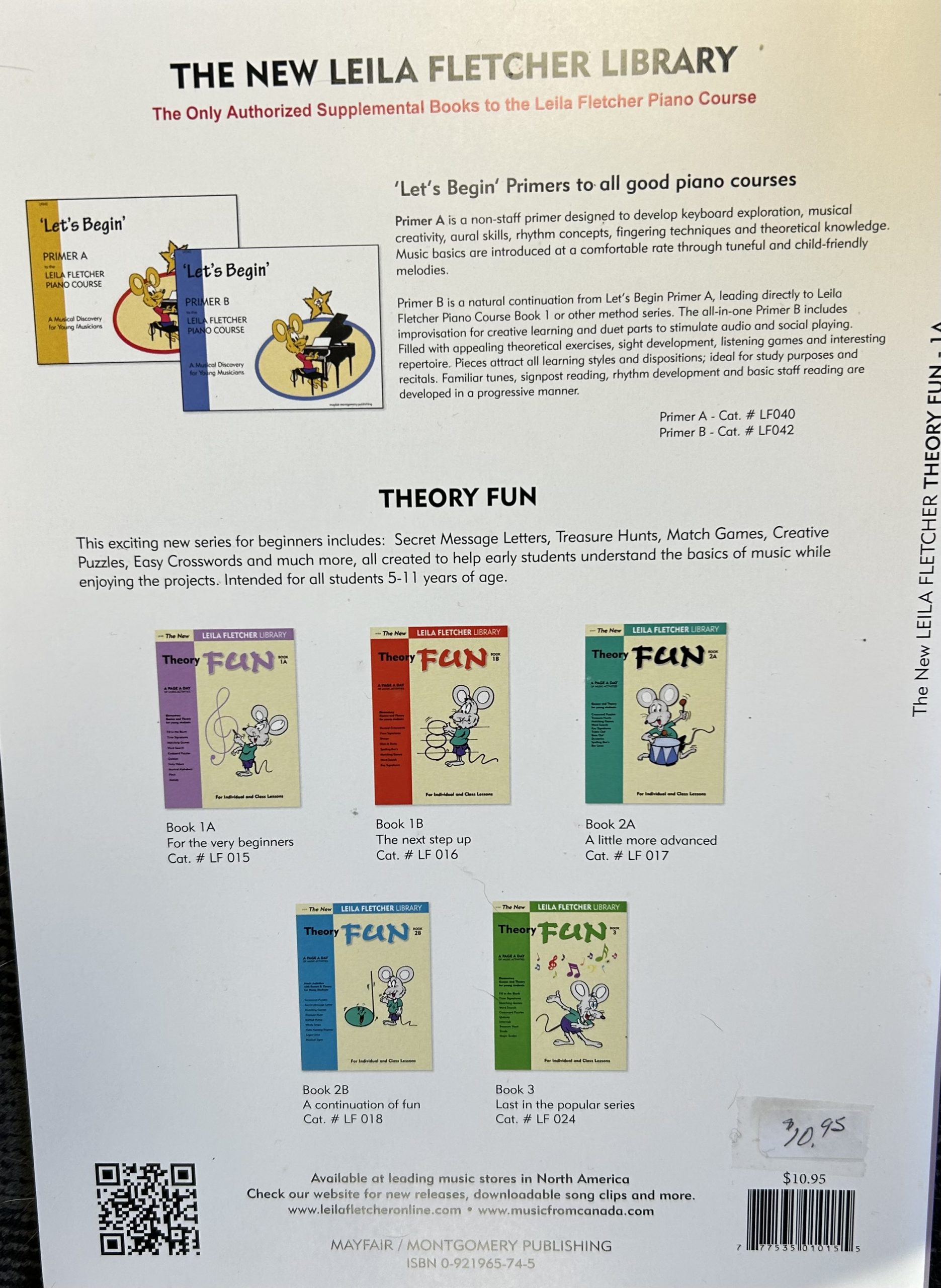 Leila Fletcher Theory Fun 1 A – Lillo's School of Modern Music Ltd.